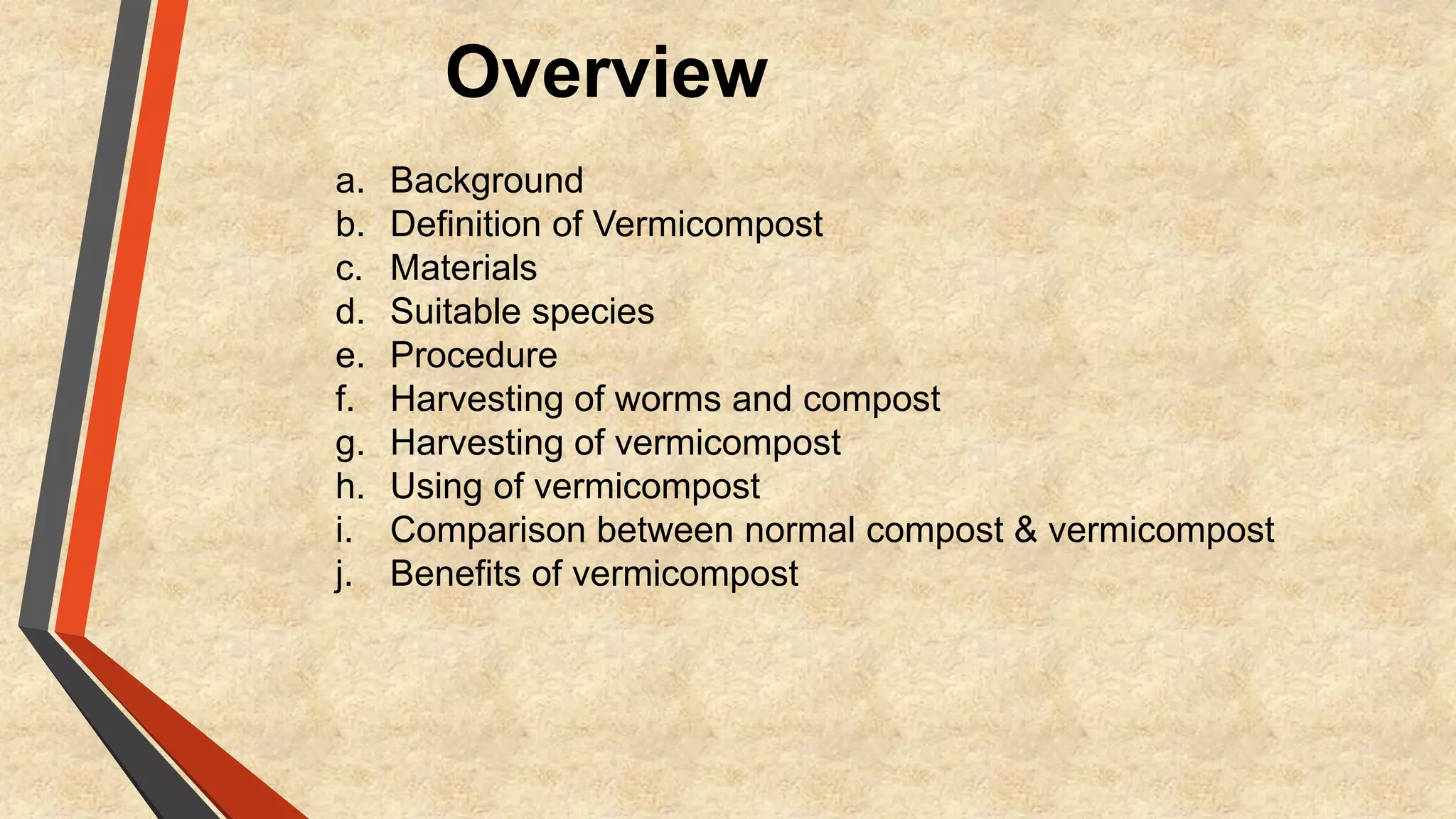 Vermicomposting Overview | PPTX