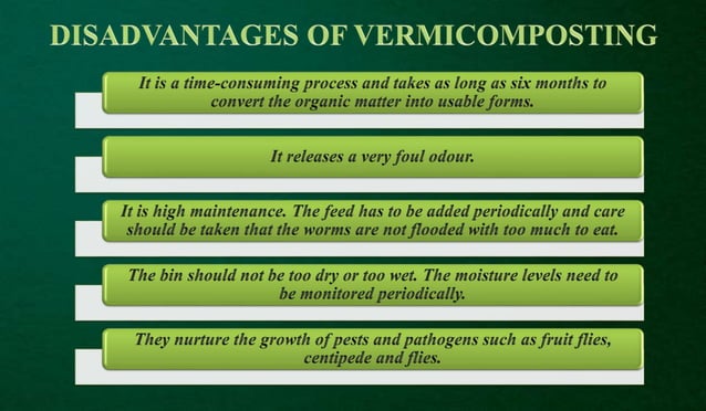 VERMICOMPOSTING - TYPES, METHODS, ADVANTAGES AND DISADVANTAGES | PDF