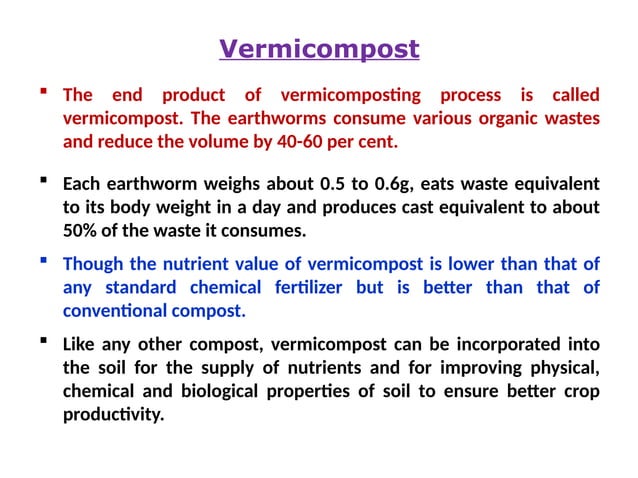 Vermicomposting preparation and its importance | PPTX
