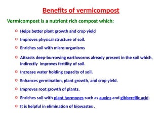 Vermicomposting preparation and its importance | PPTX