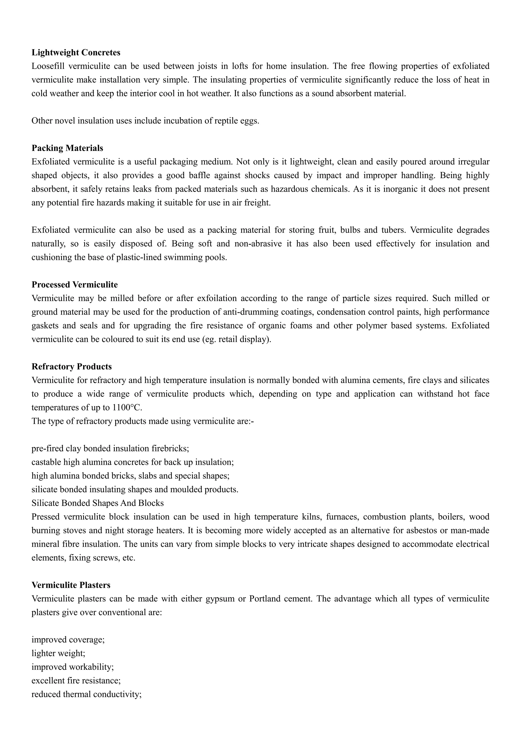 Vermiculite Production line for expanded materials | PDF