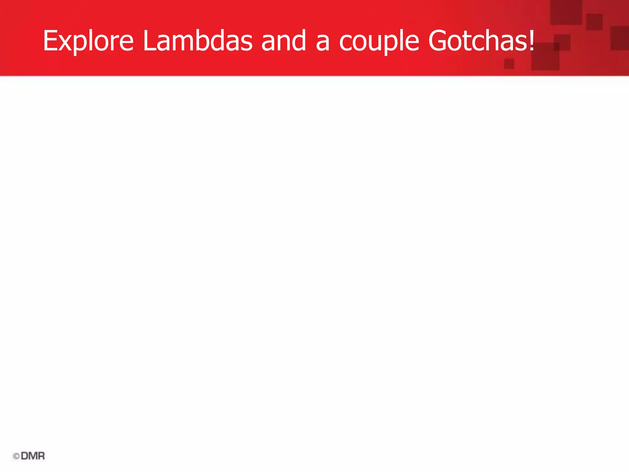 Lambdas and Extension using VS2010 | PPT