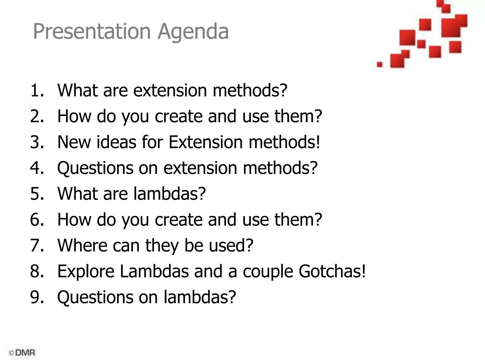 Lambdas And Extension Using Vs2010 Pptx Programming Languages