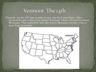 Vermont’s history | PPT