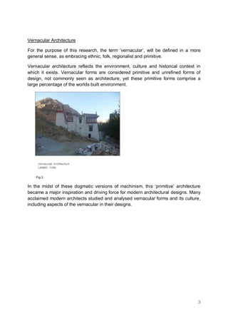 Vernacular and modern architecture lessons from corbusier | PDF