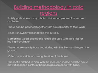 Vernacular architecture in cold climate | PPTX