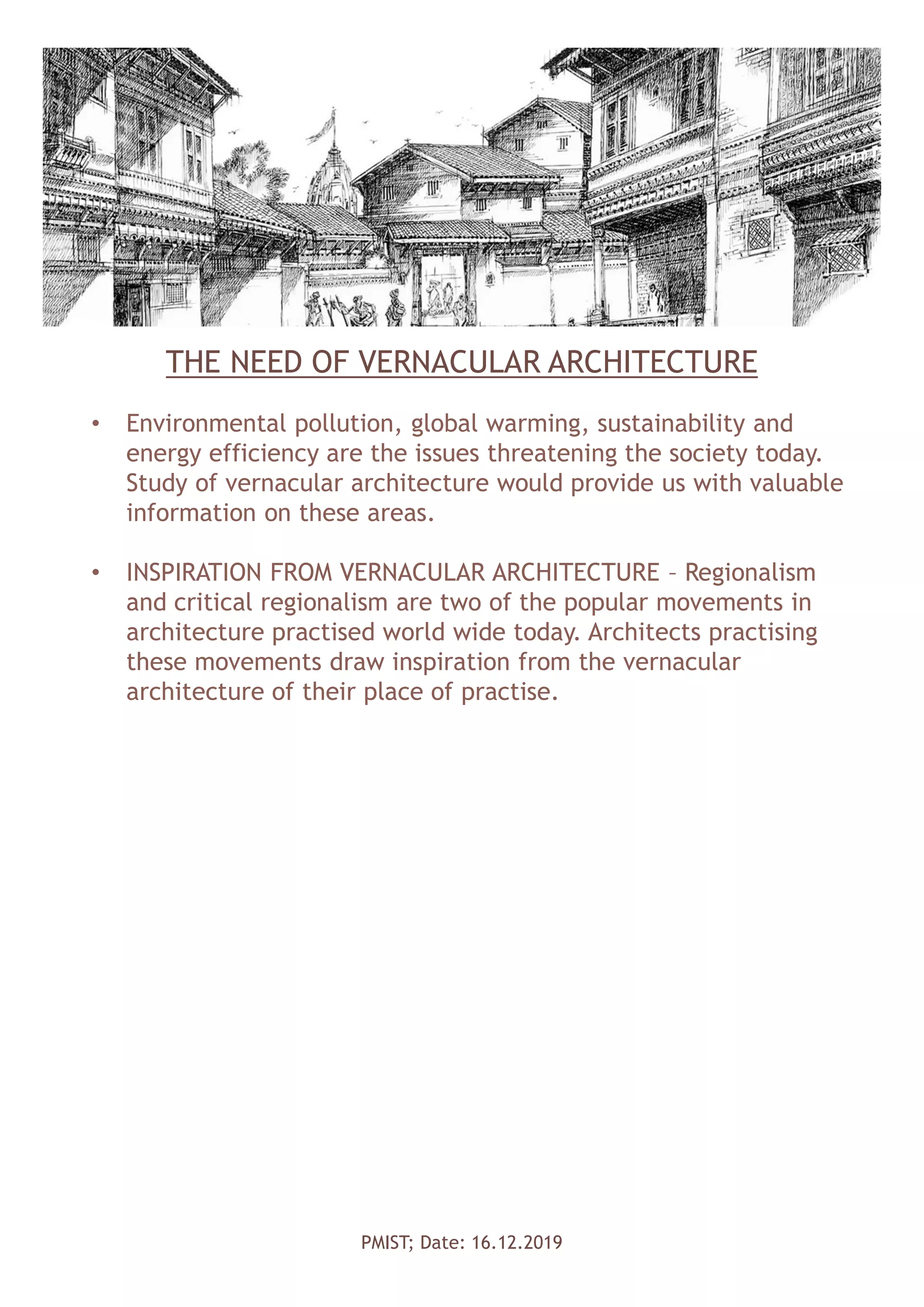Vernacular architecture introduction | PDF