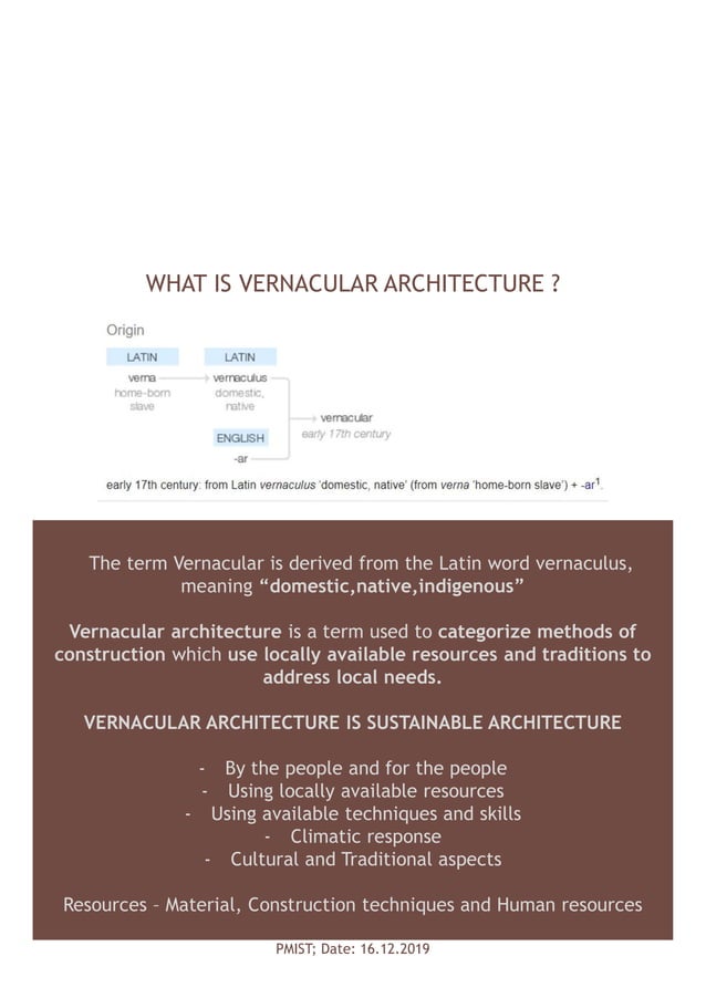 Vernacular architecture introduction | PDF | Houses | Real Estate