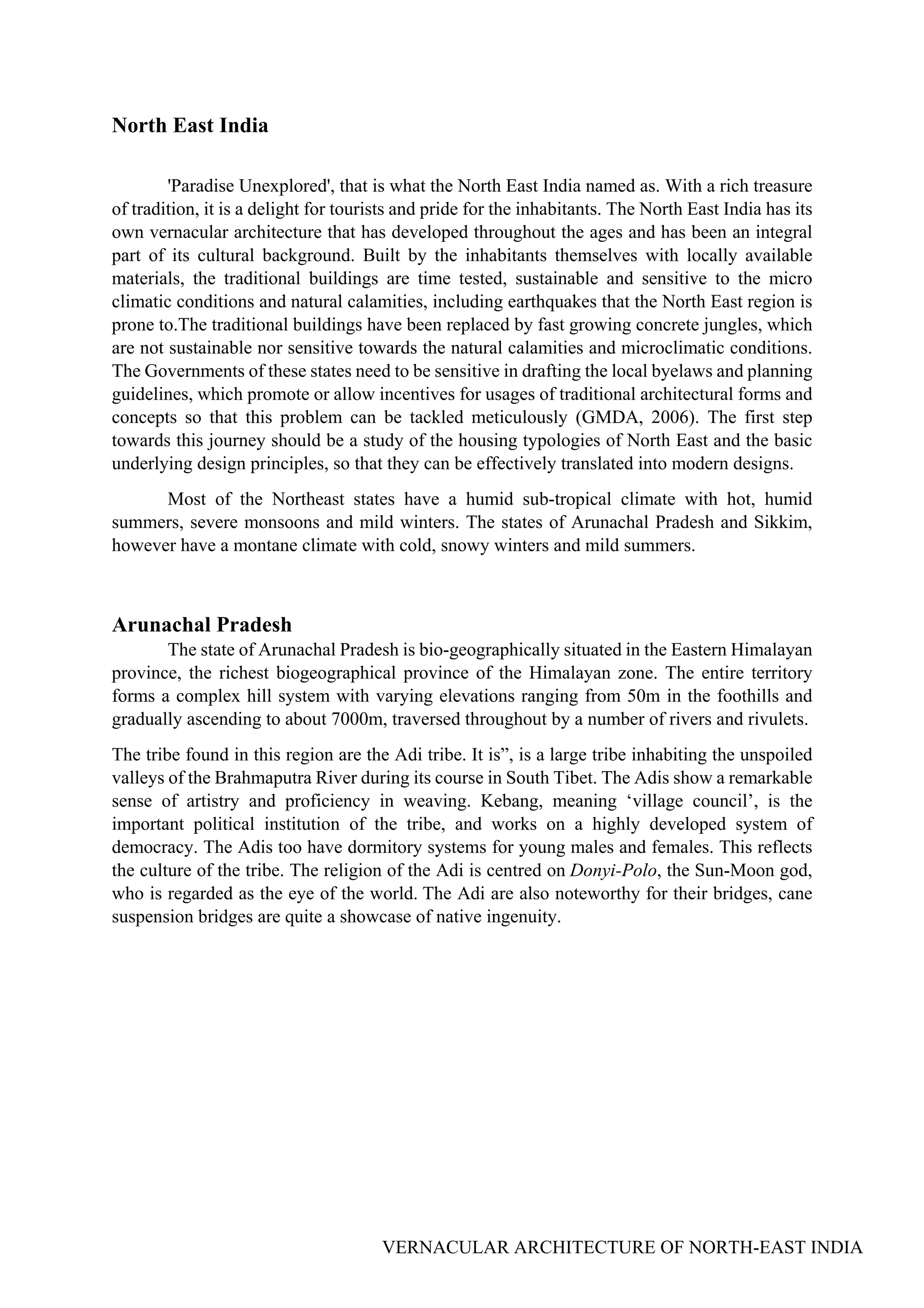 Vernacular architecture of north east india | PDF