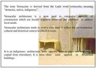 Vernacular Architecture | PDF