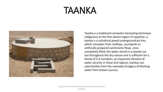 Vernacular rain water harvest and disposable | PPTX