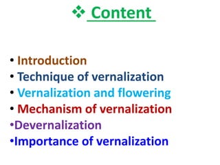 Vernalization | PPTX | Gardening | Home & Garden