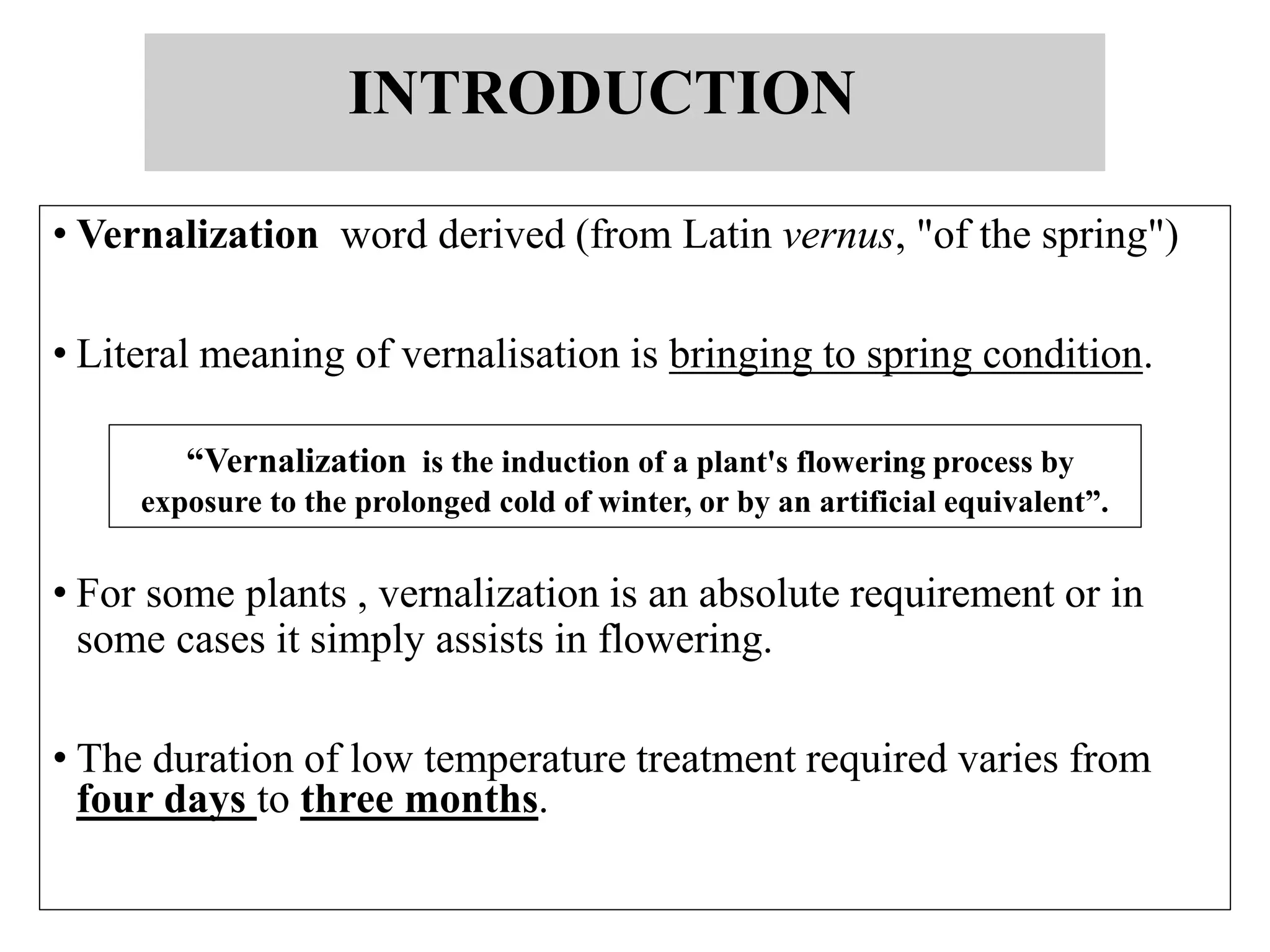 Vernalization | PPTX