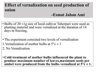 Vernalization | PPTX