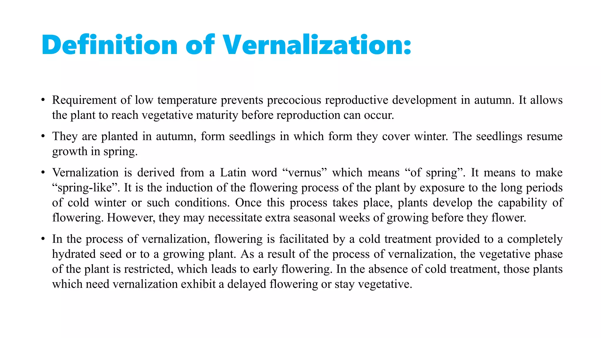 Vernalization | PPTX