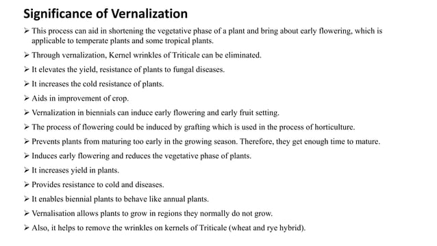 Vernalization | PPTX | Gardening | Home & Garden