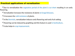 Vernalizationand its importance in plants.ppt
