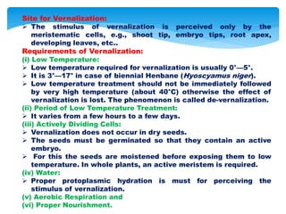 Vernalization - concept and significance | PPTX