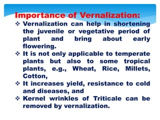 Vernalization - concept and significance | PPTX
