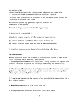 Vernal Keratoconjuctivitis.docx | Eye and Vision Conditions | Diseases ...