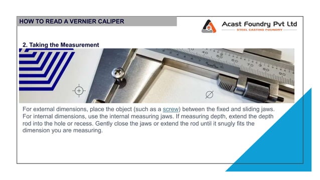 MECHANICAL VERNIER CALIPER OPERTIVE INSTRUCTIONS | PPT