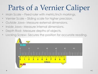 Vernier Calipers an details discussion to measure the | PPTX