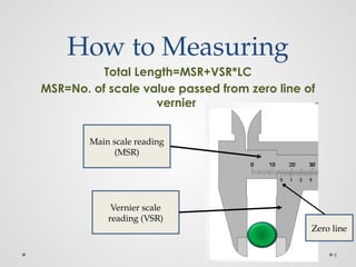 Vernier Calipers an details discussion to measure the | PPT