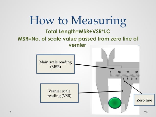 Vernier Calipers an details discussion to measure the | PPT