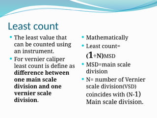 Vernier Caliper is a device that measure the diameter of cylinder | PPTX
