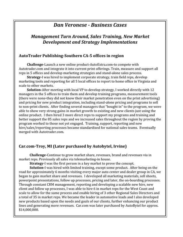 Veronese career case studies | PDF