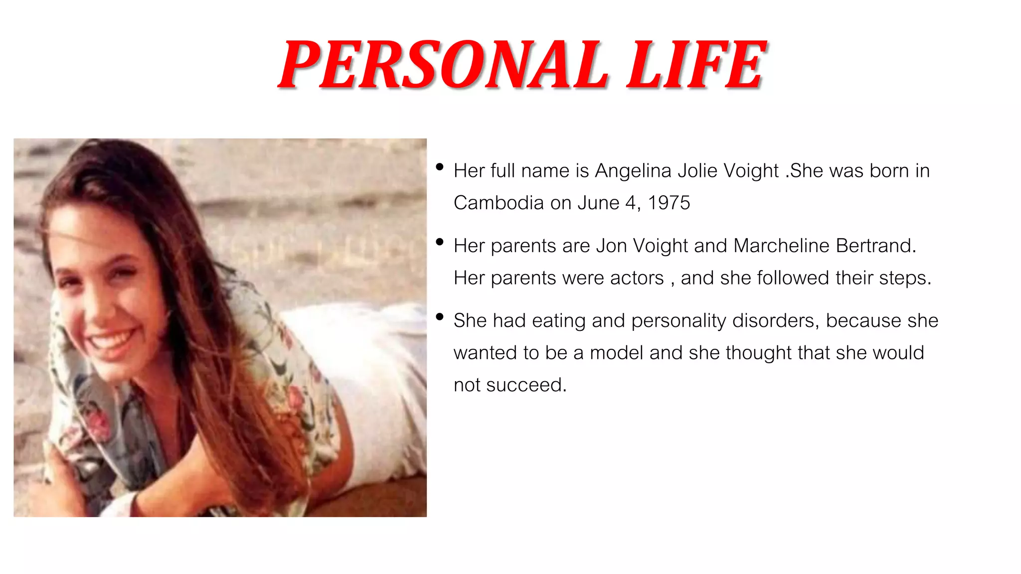 Angelina Jolie - Veronica e Andrea Teiga, 4º A | PPT | Free Download