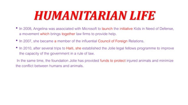 Angelina Jolie - Veronica e Andrea Teiga, 4º A | PPT | Free Download