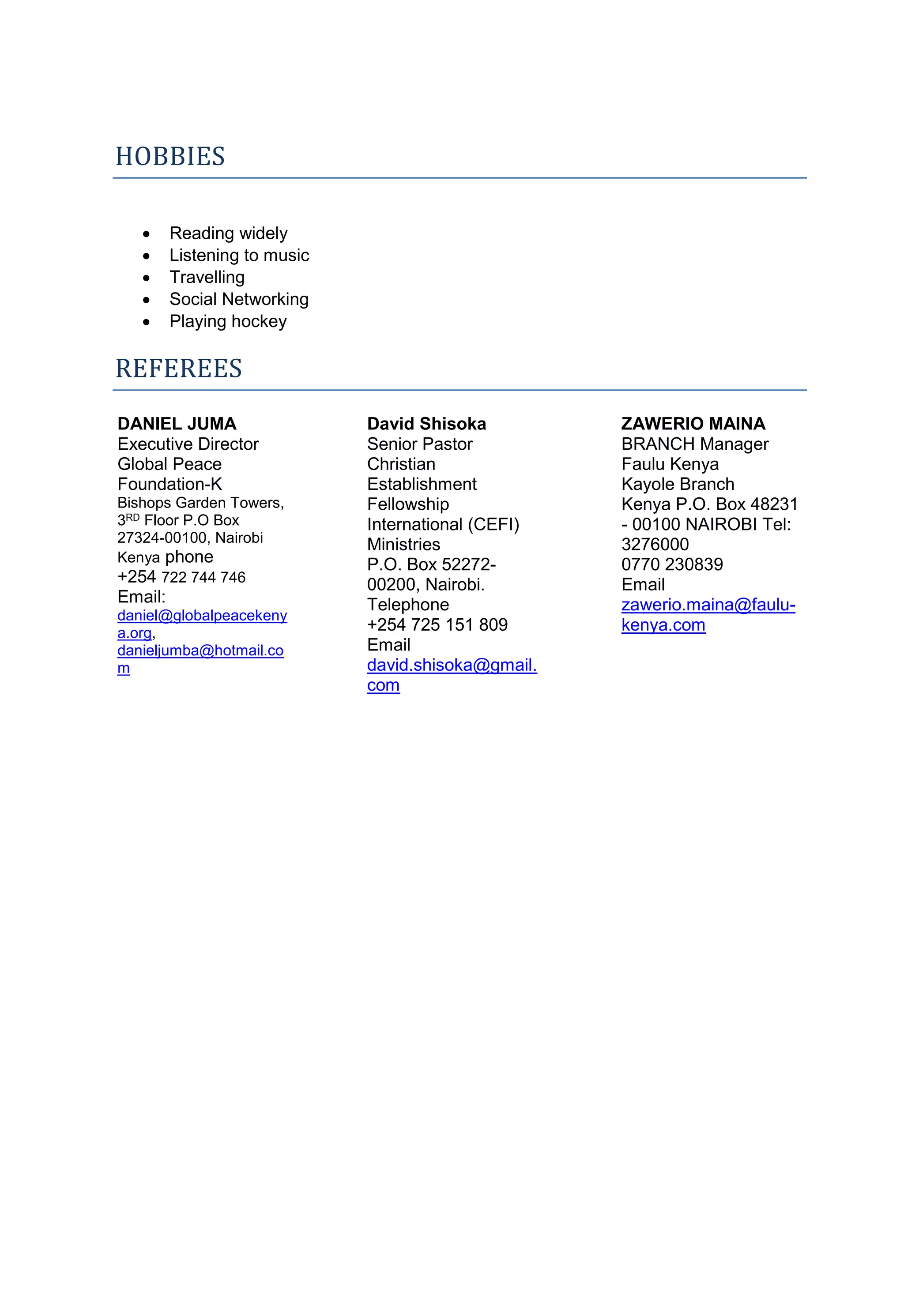 Veronicah ayuma ruth cv | PDF