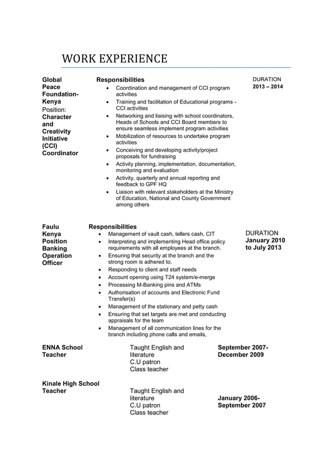 Veronicah ayuma ruth cv | PDF