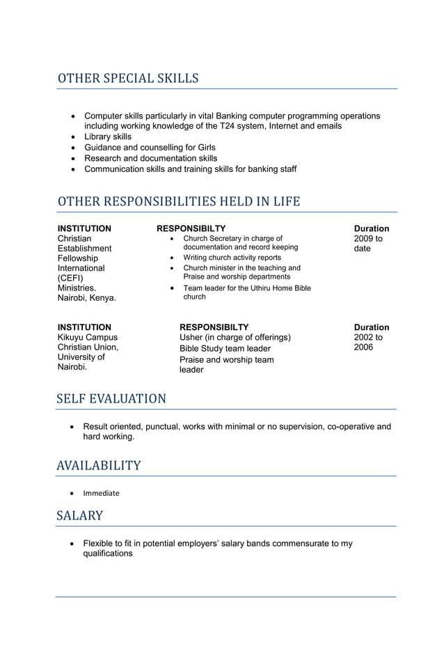 Veronicah ayuma ruth cv | PDF