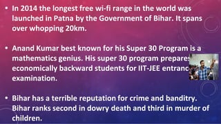 Presentation on Bihar. | PPT | Free Download