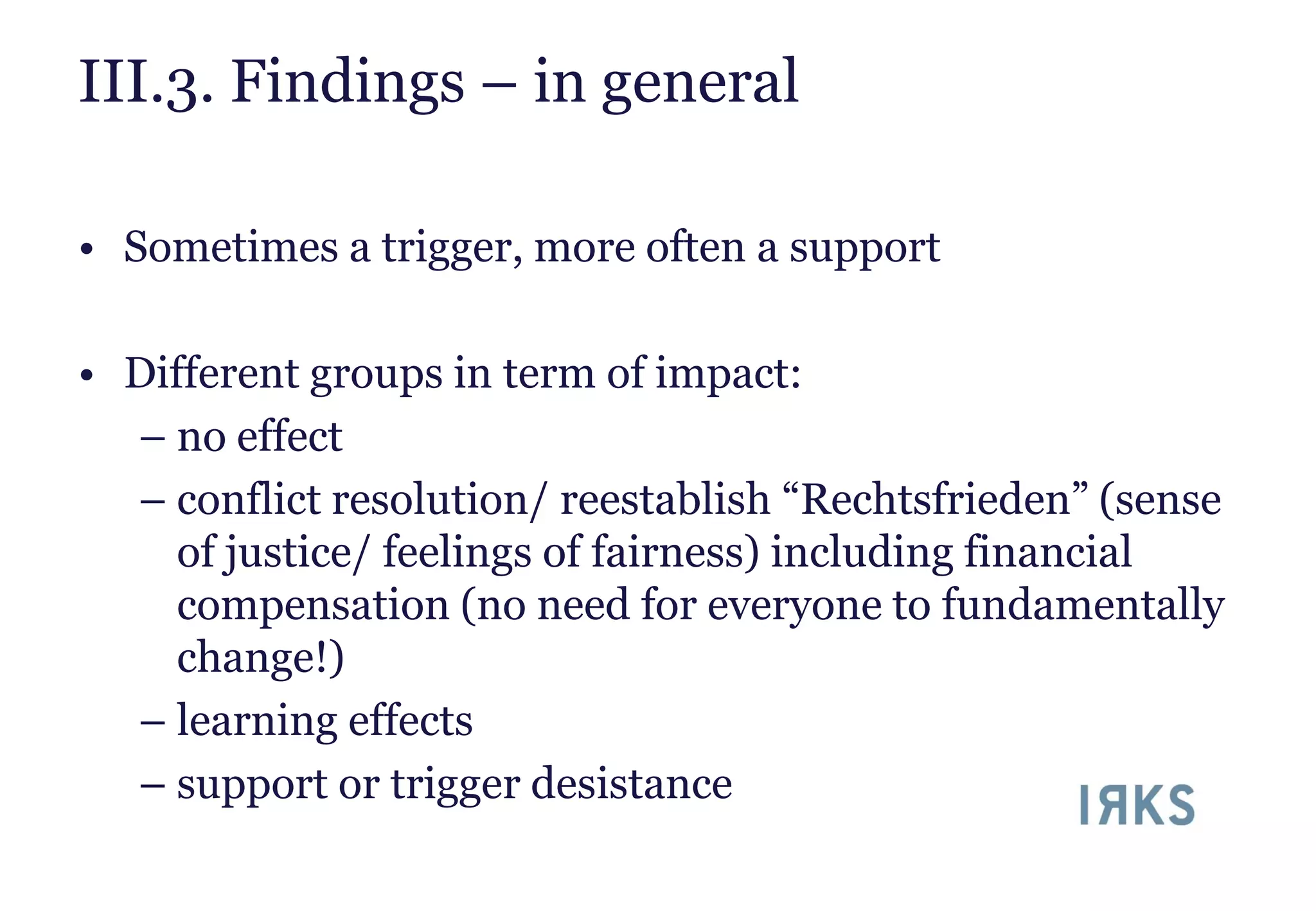 Veronika Hofinger: Desistance and restorative justice, mechanisms for ...