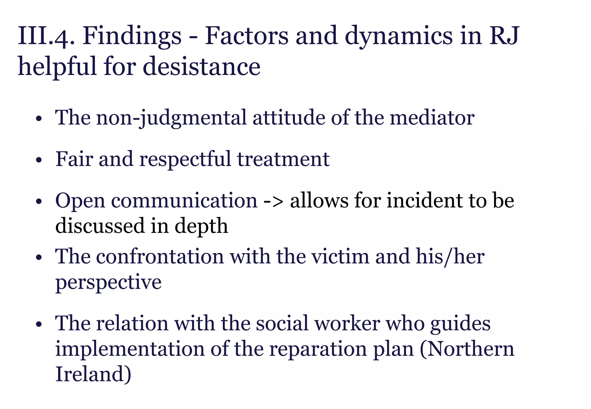 Veronika Hofinger: Desistance and restorative justice, mechanisms for desisting from crime with ...