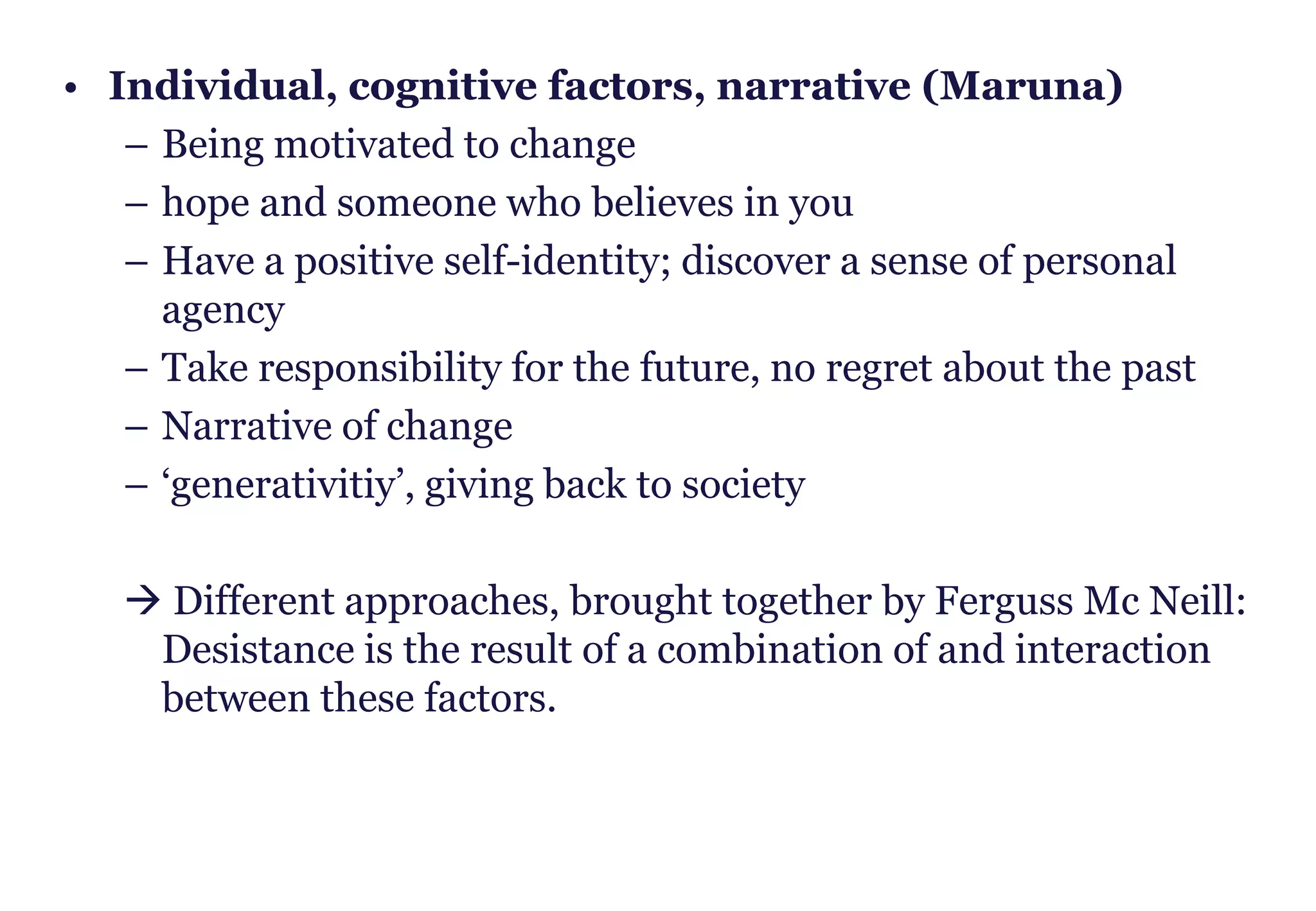Veronika Hofinger: Desistance and restorative justice, mechanisms for ...