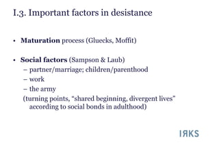 Veronika Hofinger: Desistance and restorative justice, mechanisms for ...