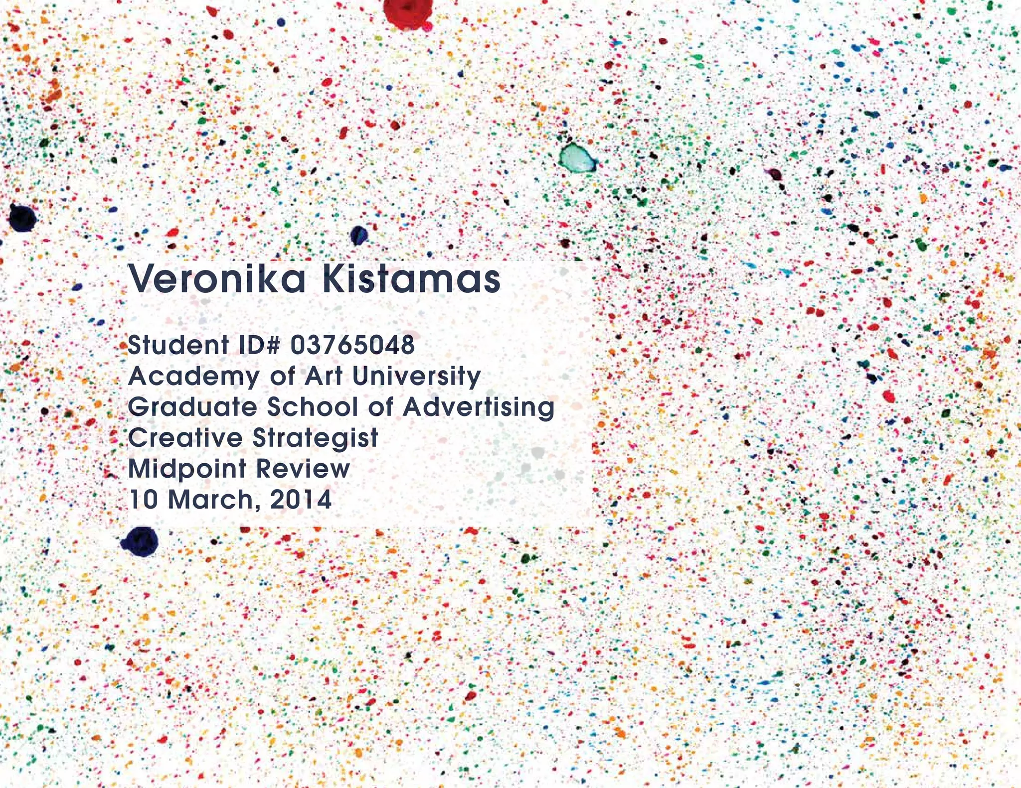 Portfolio Veronika Kistamas (midpoint) | PDF