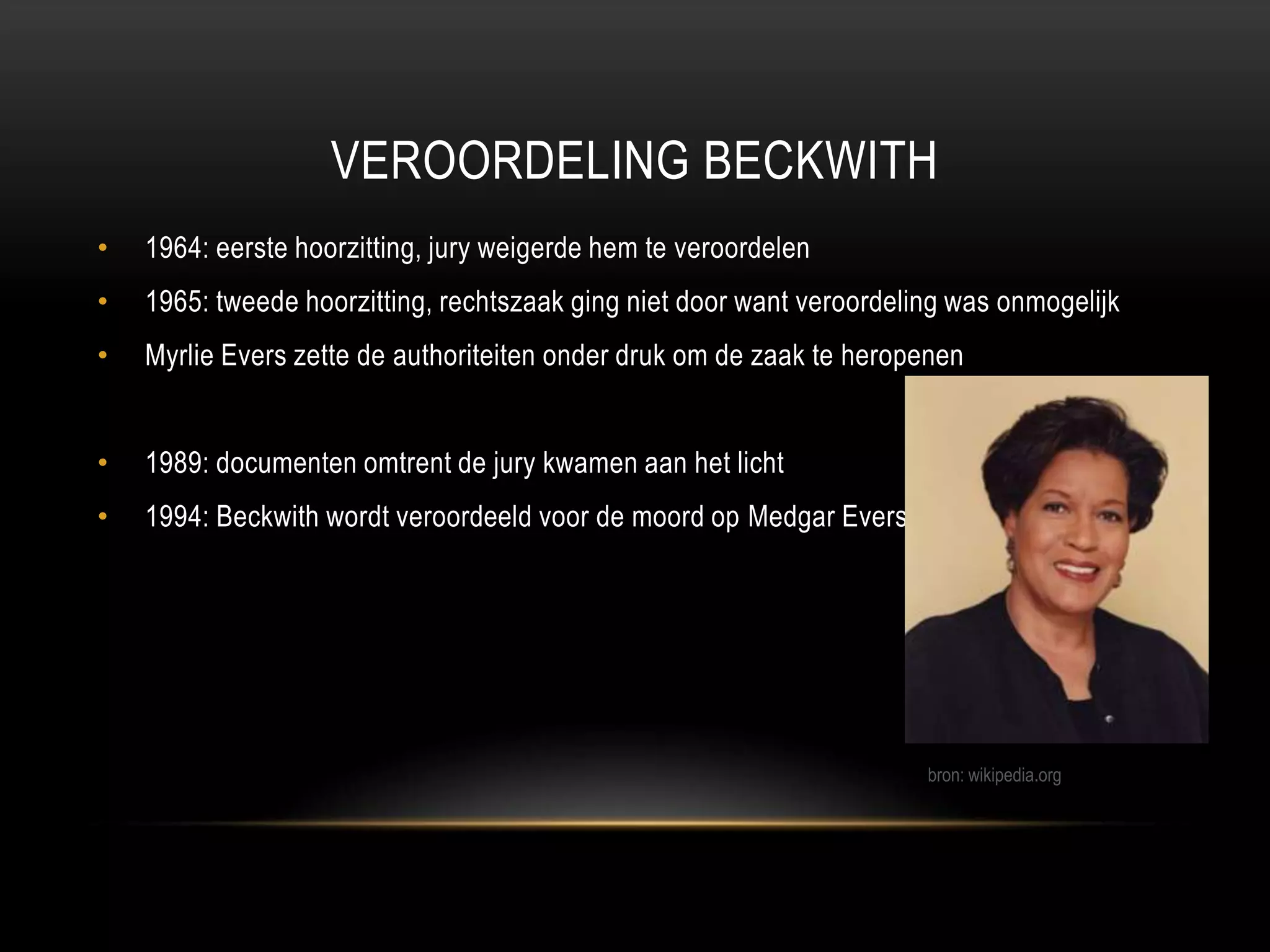 Veroordeling beckwith | PPTX