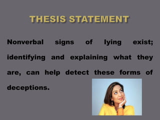 Verp Non Verbal Lying Ppt1 | PPTX