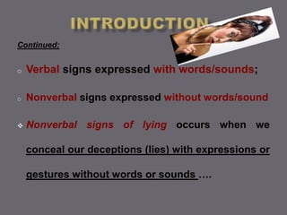 Verp Non Verbal Lying Ppt1 | PPTX