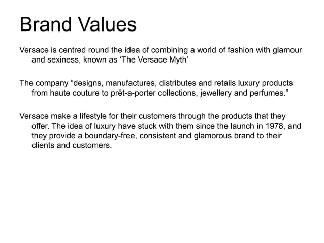 Versace | PPTX | Style & Fashion