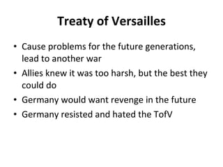 Treaty of Versailles Revision | PPT