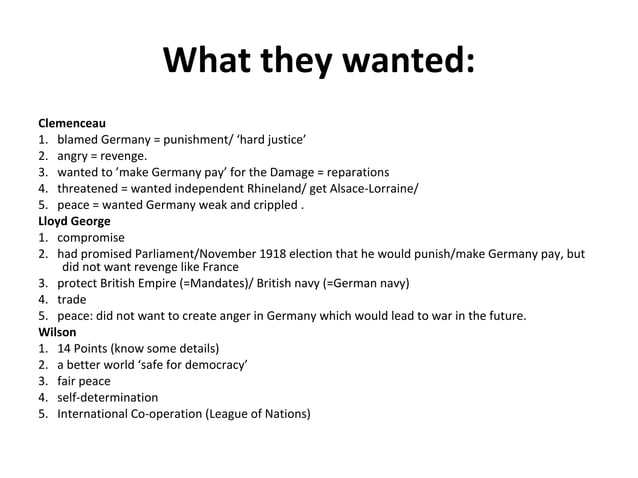 Treaty of Versailles Revision | PPT