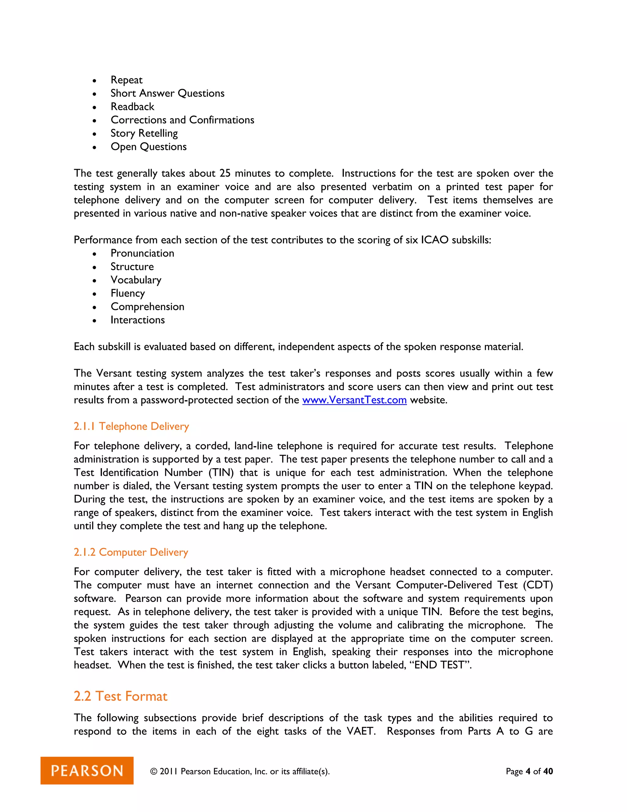 Versant aviationenglishtestvalidation | PDF