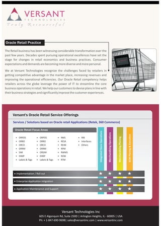 Versant Oracle Retail Practice | PDF