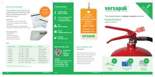 Versapak Tamper Evident Solutions | PPT